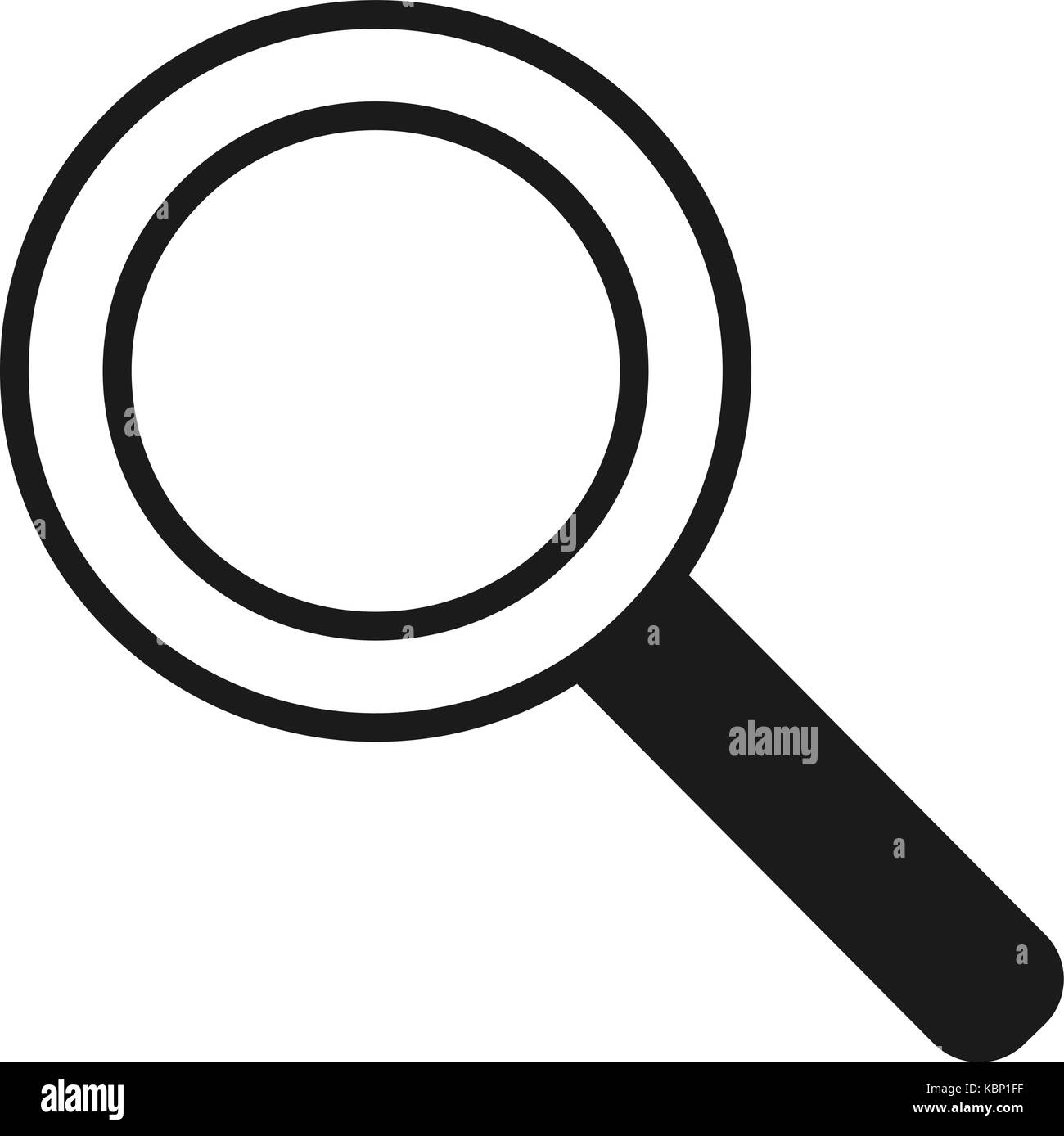 Vector illustration of a magnifying magnifier icon, search for an ...