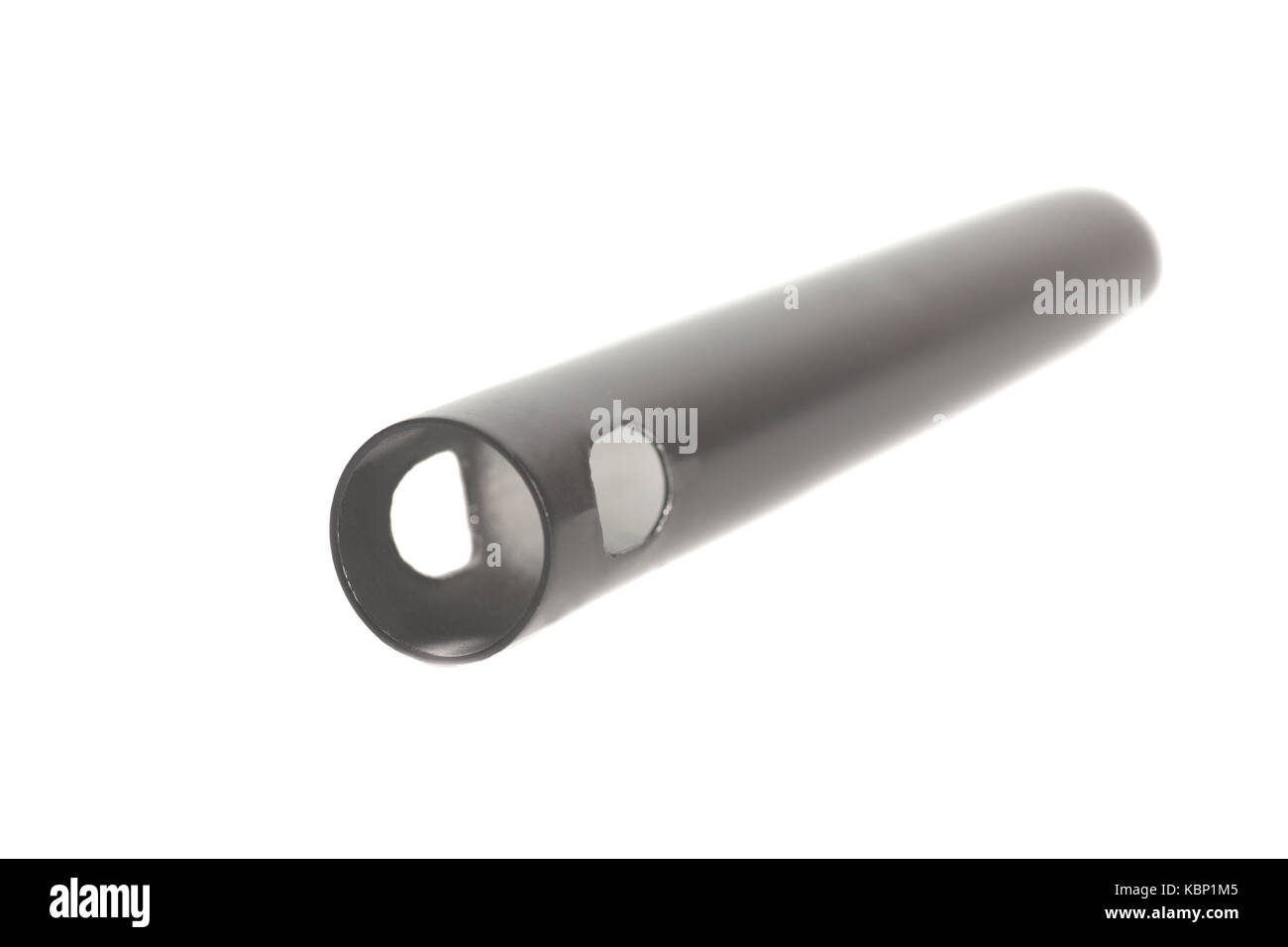 Steel metal tube isolated on white background Stock Photo - Alamy