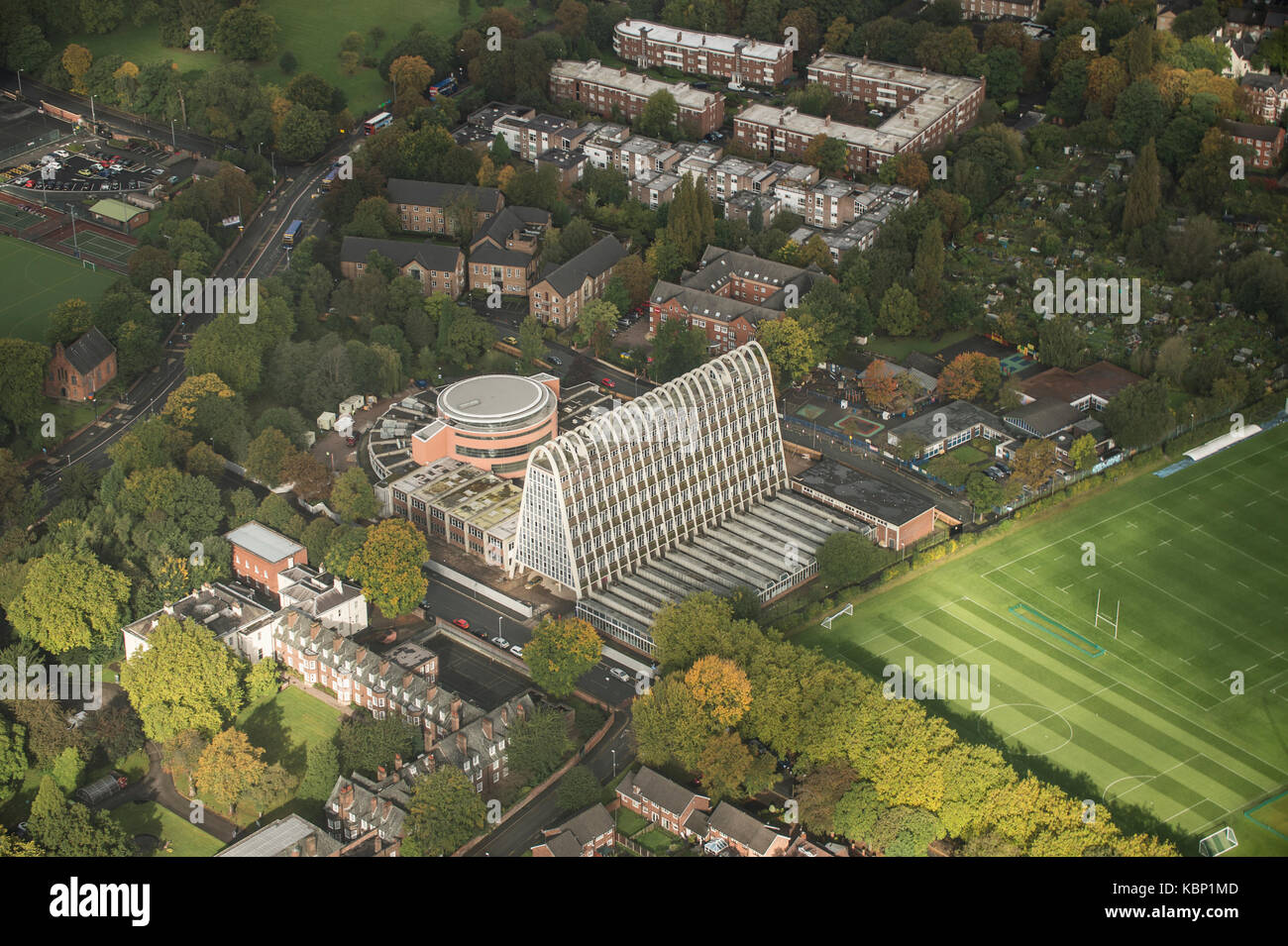 Aerial photo of Toastrack Building Manchester Stock Photo - Alamy
