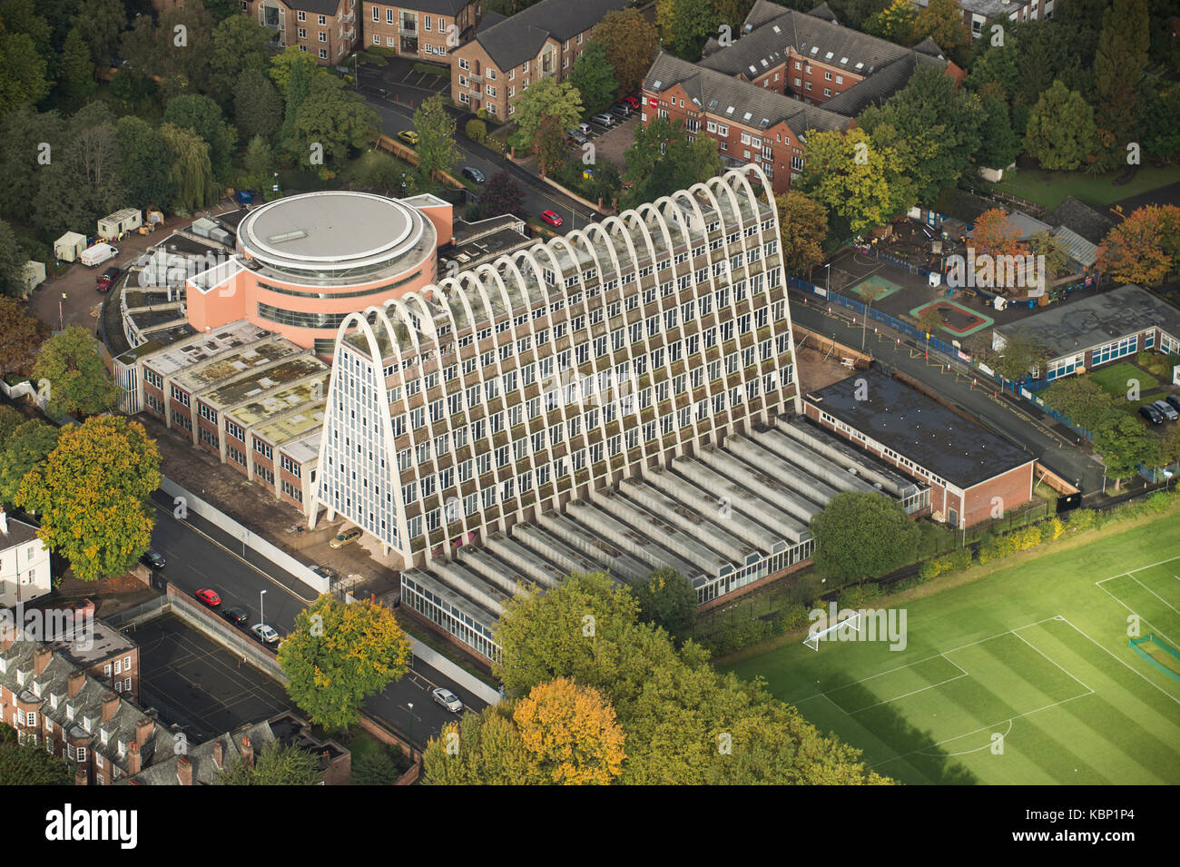 Aerial photo of Toastrack Building Manchester Stock Photo - Alamy
