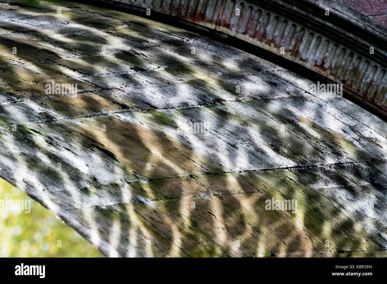Water reflection on the underside of a arched stone built Bridge Stock ...