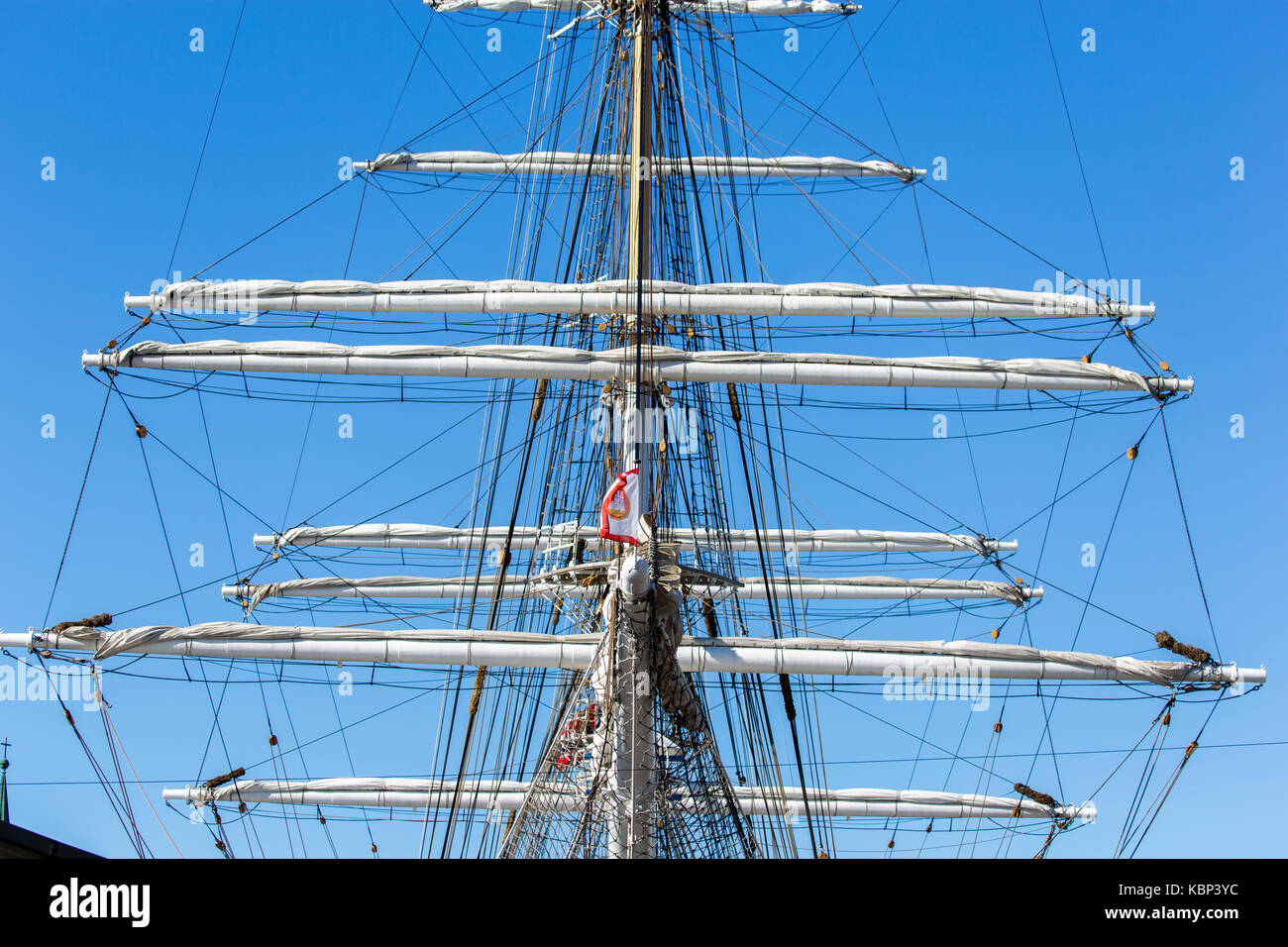 The Sail Training Ship Statsraad Lehmkuhl crewed by young officers and ...