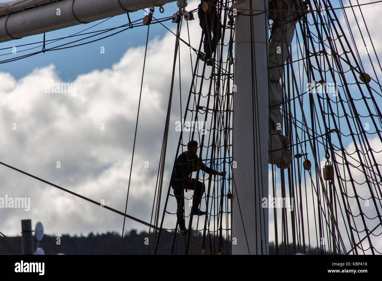 Climbing the yard arm hi-res stock photography and images - Alamy
