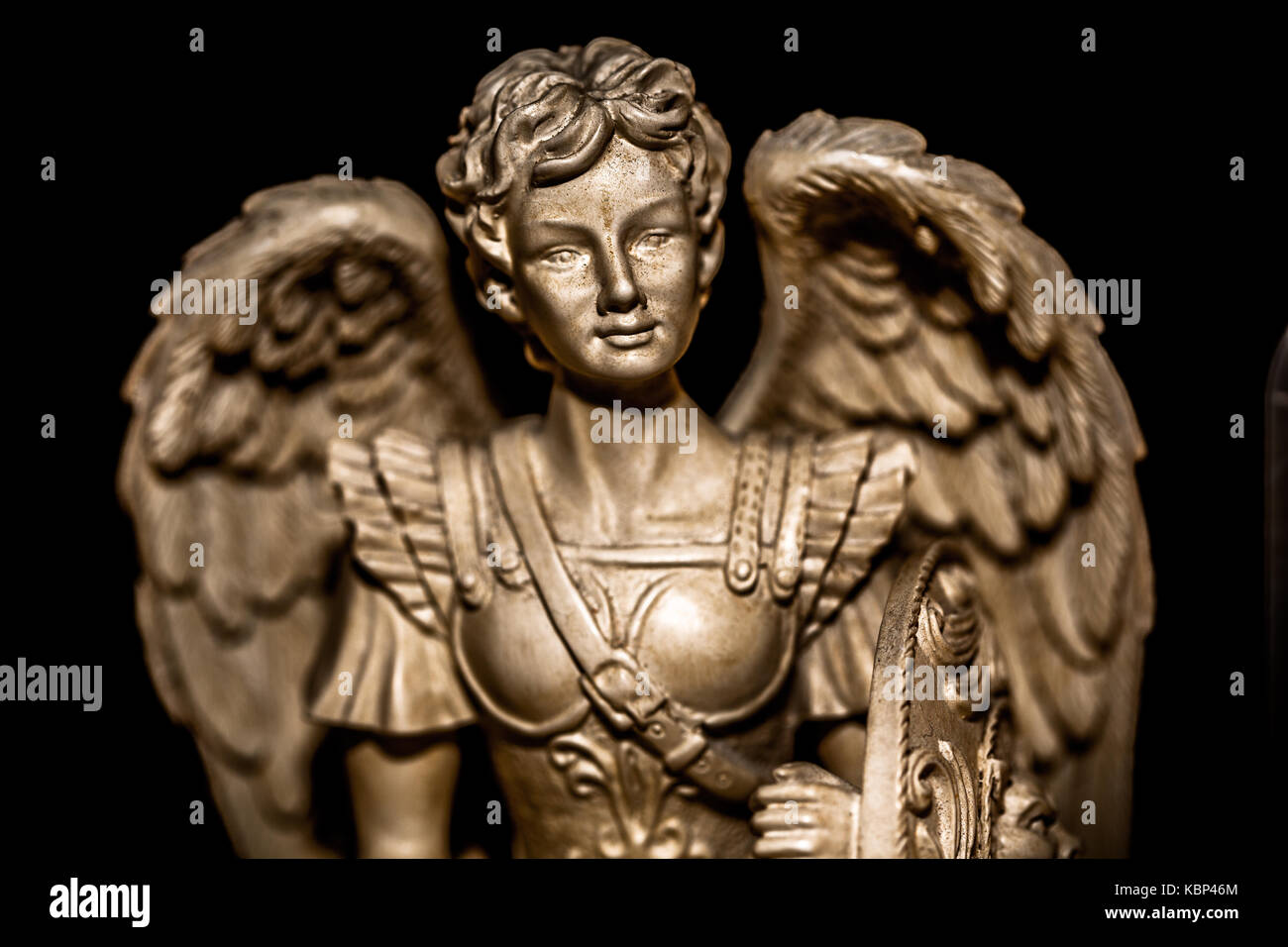 porcelain sculpture of a winged young man dressed like an ancient roman ...