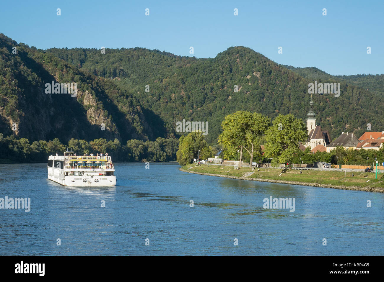 Austria, River Danube at Unterloiben Stock Photo - Alamy