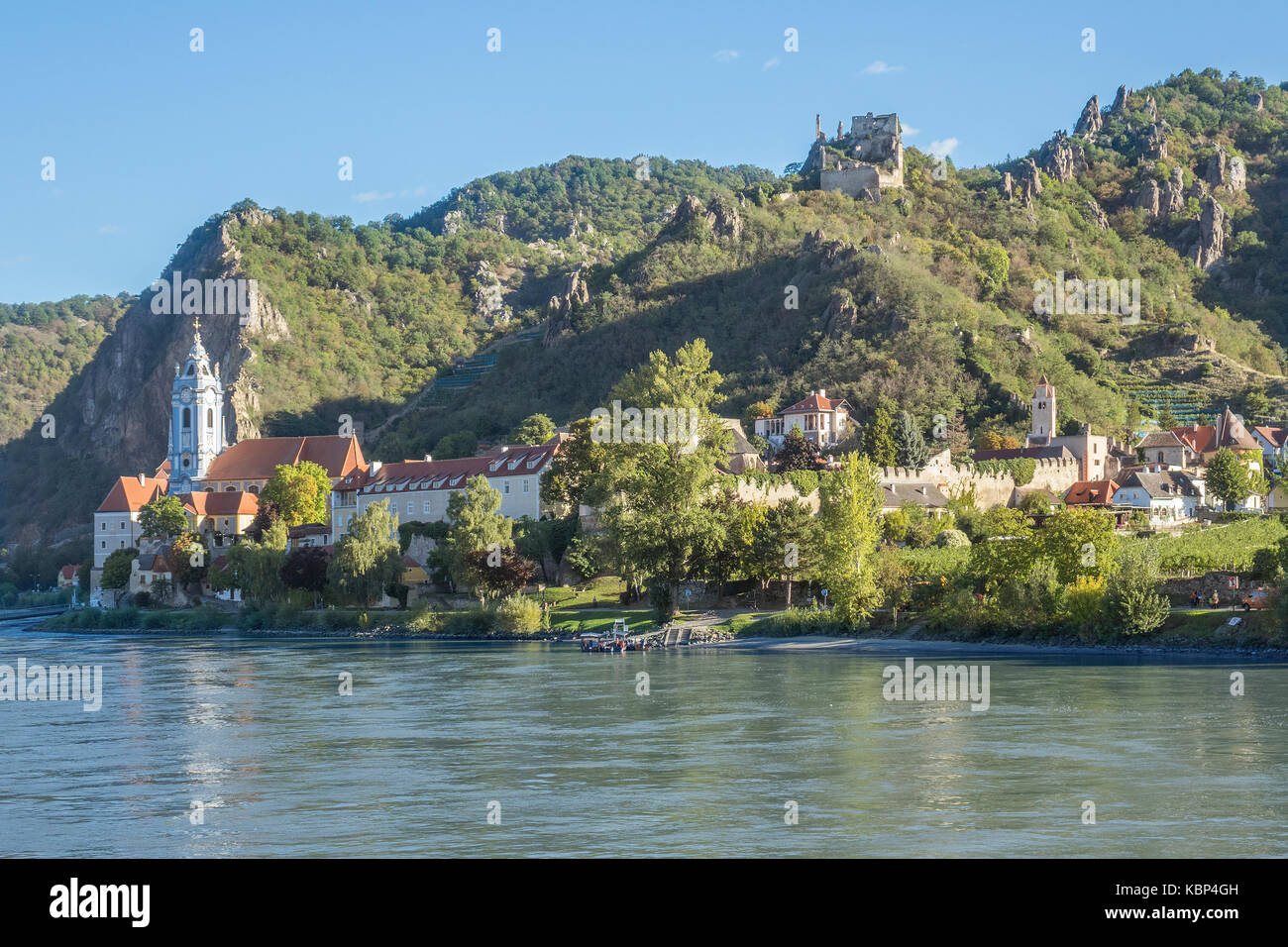 Austria, River Danube at Durnstein Stock Photo - Alamy