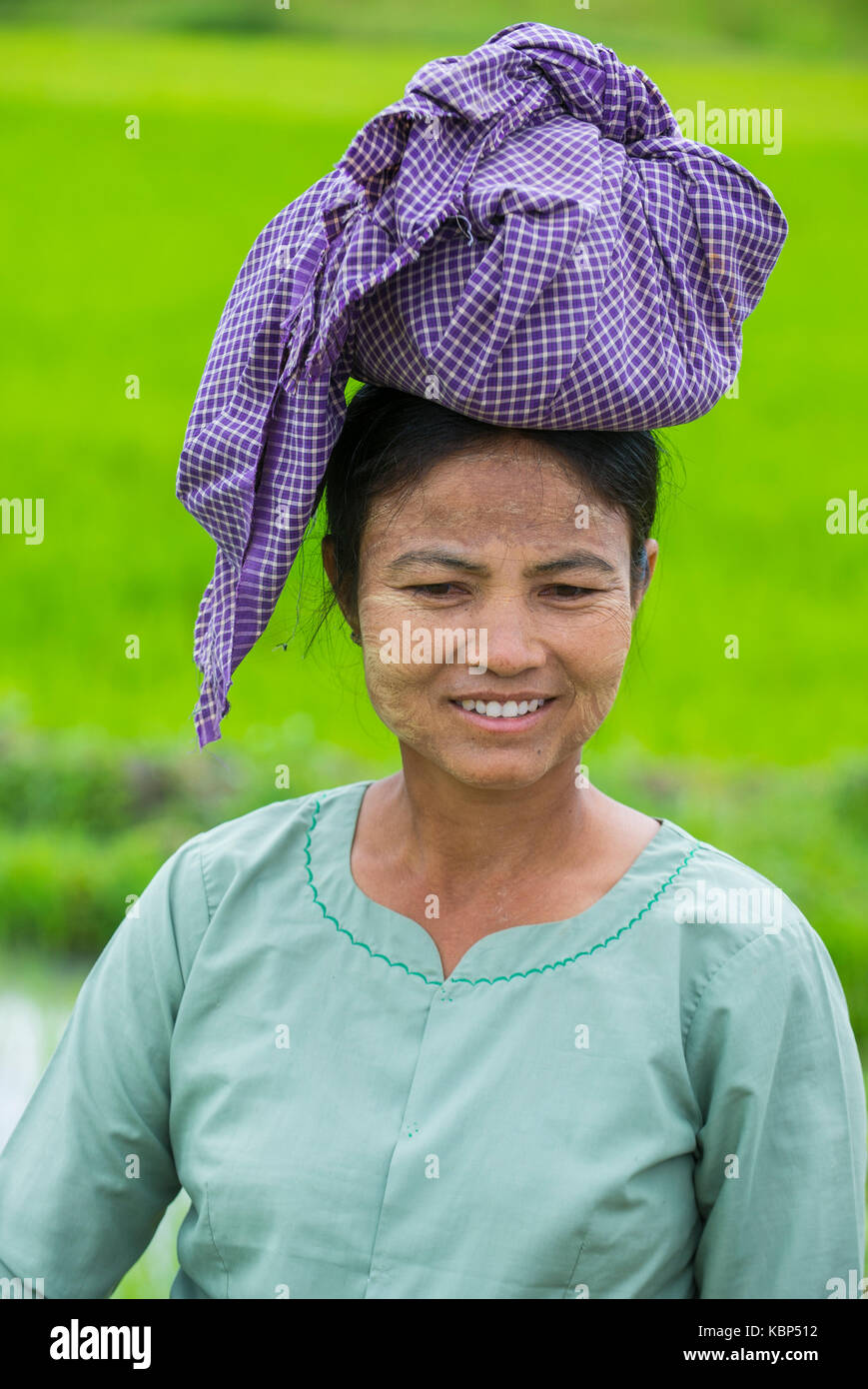 Burmese farmer working on a field in Shan state Myanmar Stock Photo - Alamy