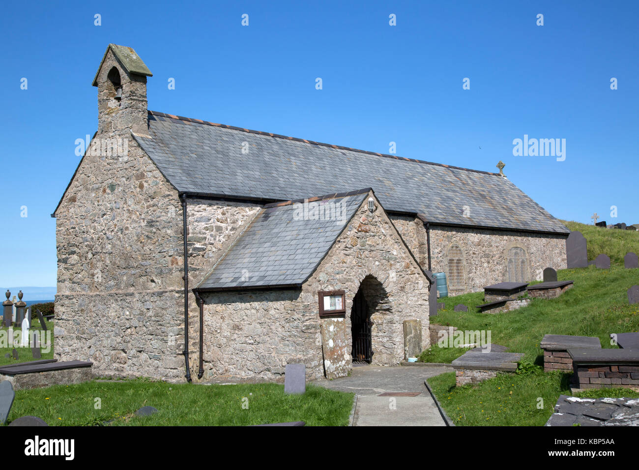 Llanbadrig Church; Cemaes; Anglesey; Wales Stock Photo - Alamy