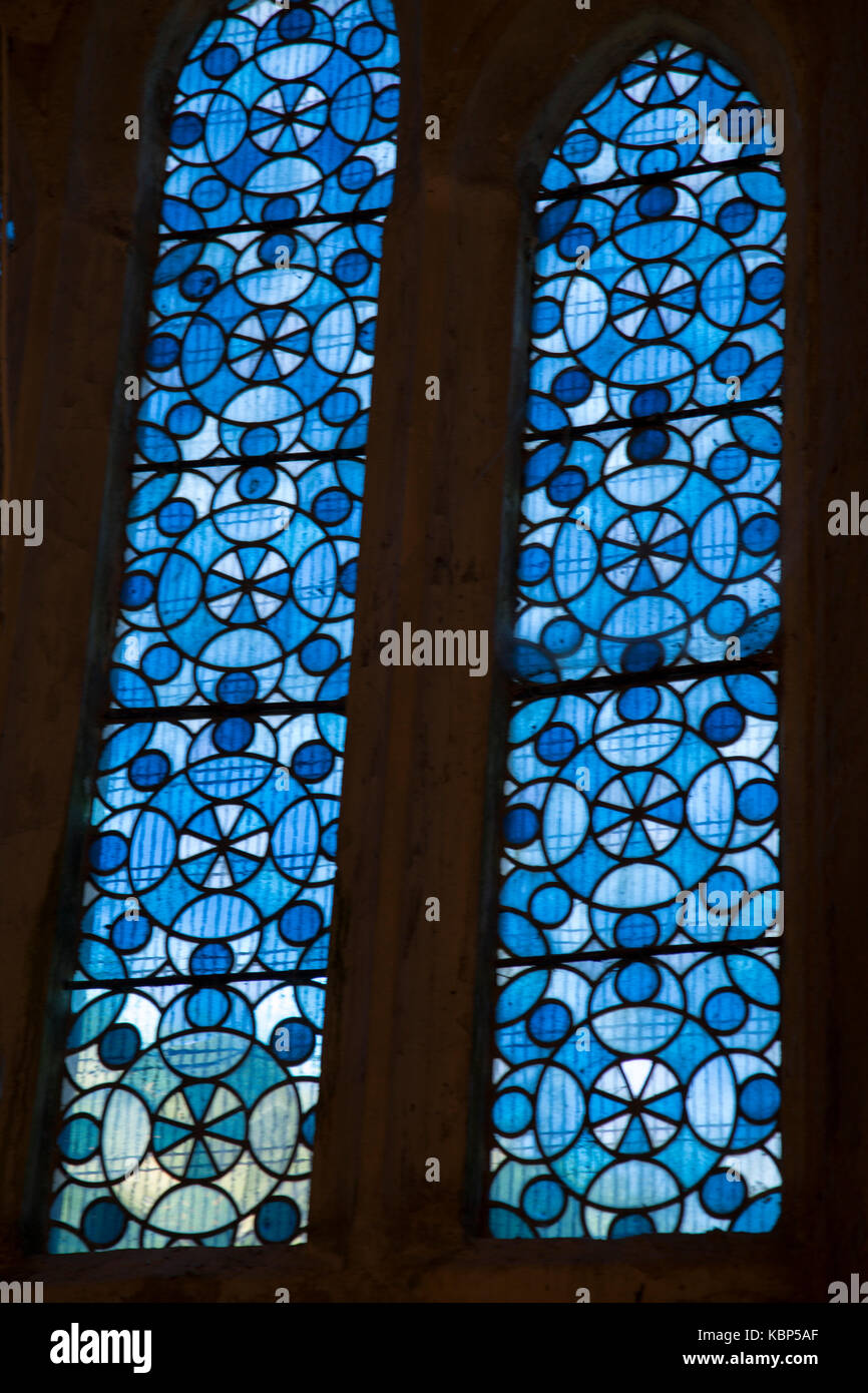 Stained Glass Windows, Llanbadrig Church; Cemaes; Anglesey; Wales; UK ...