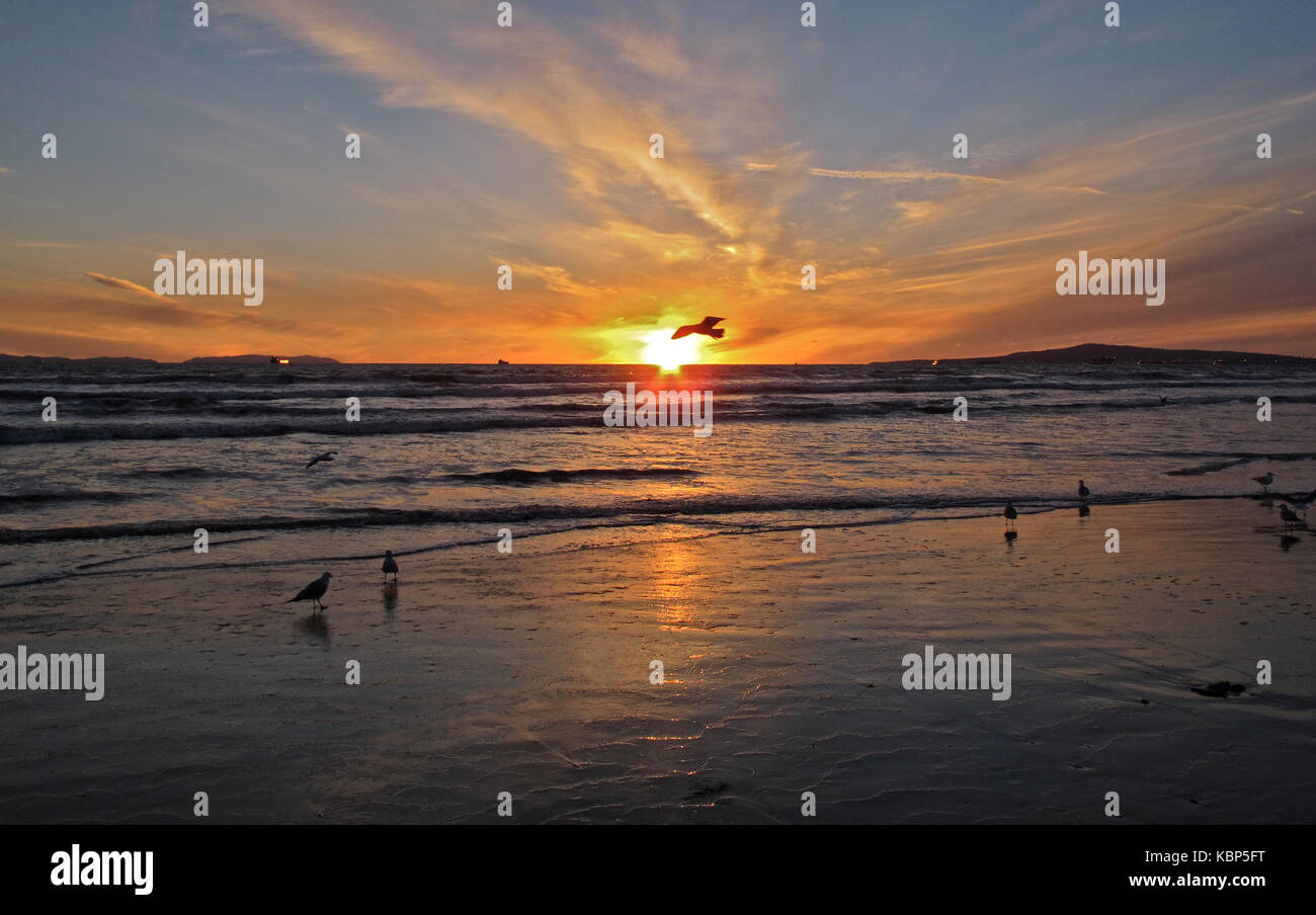 Sunset in Seal Beach, Orange County, California Stock Photo - Alamy