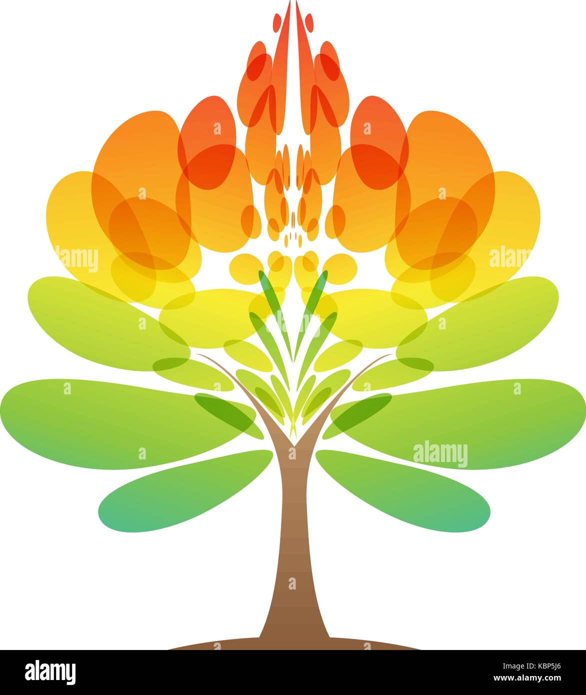 Colorful tree icon on white background Stock Vector Image & Art - Alamy