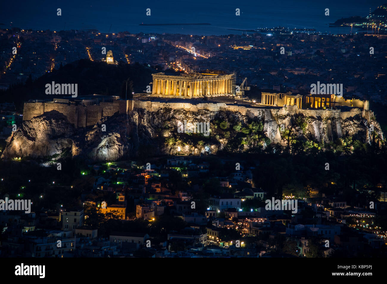 Acropolis night view hi-res stock photography and images - Alamy