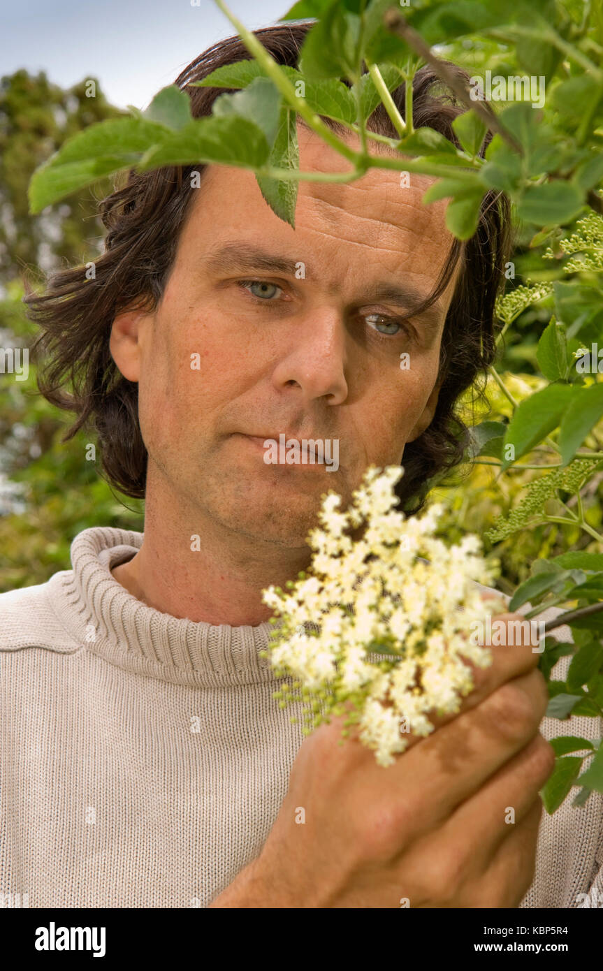 Gabriel David owner of Luscombe Organic Drinks in his orchard with ...