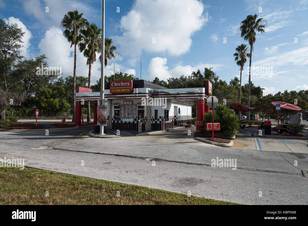 Checkers Fast Food located in Fruitland Park, Florida USA Stock Photo ...