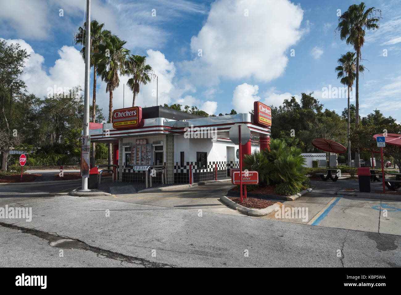 Checkers Fast Food located in Fruitland Park, Florida USA Stock Photo ...