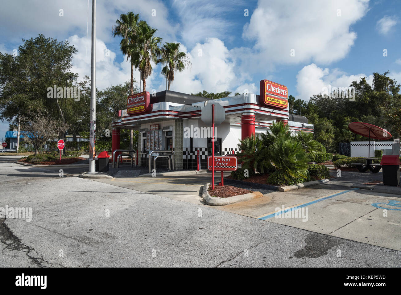 Checkers Fast Food located in Fruitland Park, Florida USA Stock Photo ...