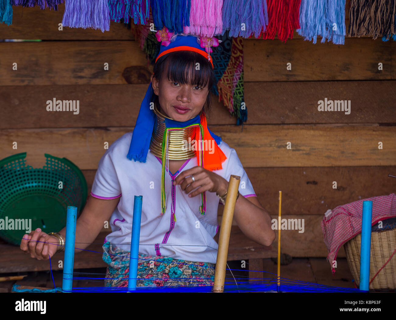 Portrait of Kayah tribe woman in Kayan state Myanmar Stock Photo - Alamy