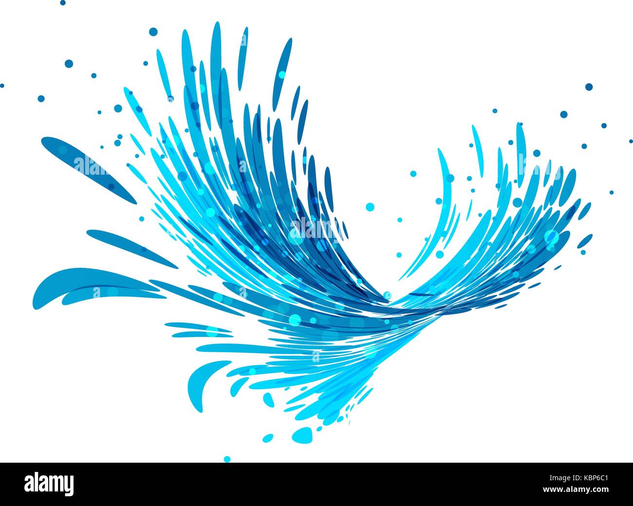 Blue abstract wave ocean Stock Vector Images - Alamy