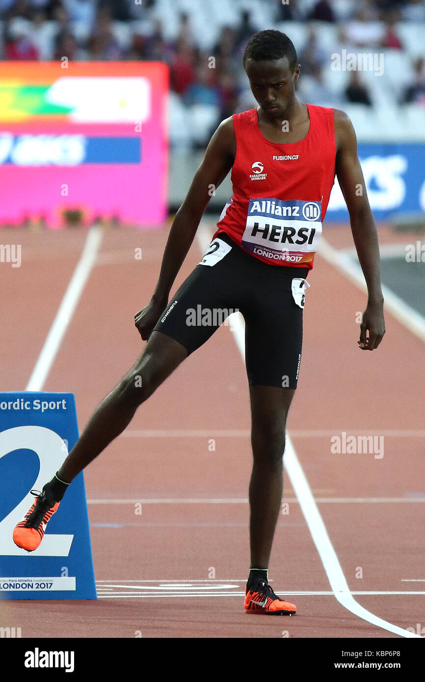Mohamed HERSI of Denmark in the Men's 800 m T20 heats at the World Para ...