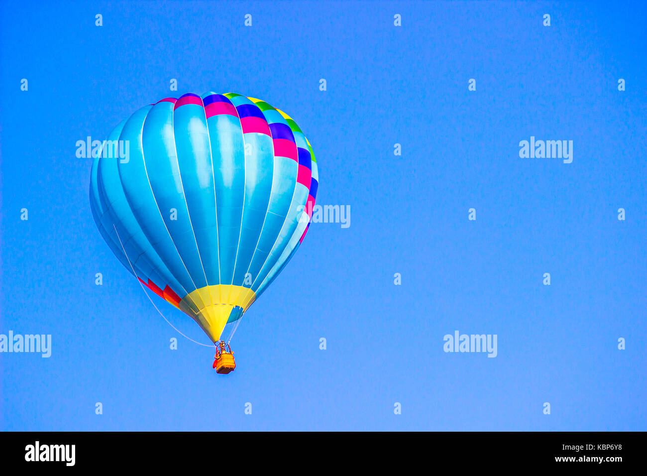 Light Blue Hot Air Balloon Stock Photo - Alamy