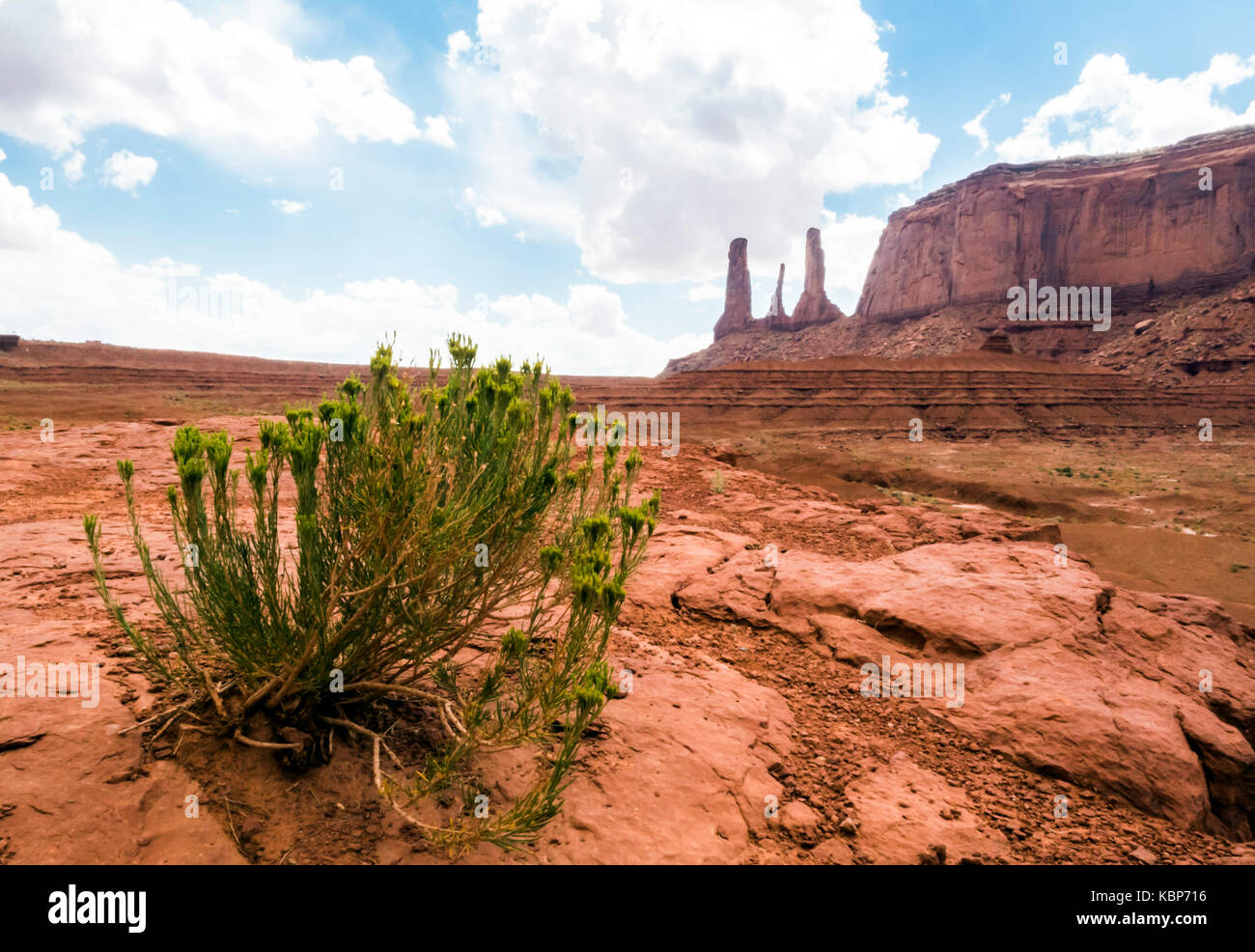 Three Sisters, Monument Valley - Arizona, AZ, USA Stock Photo - Alamy