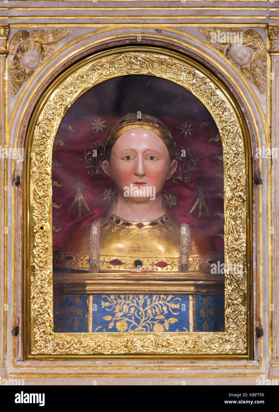 Relics of Saint Fina at Santa Fina Chapel in the Collegiate church of ...