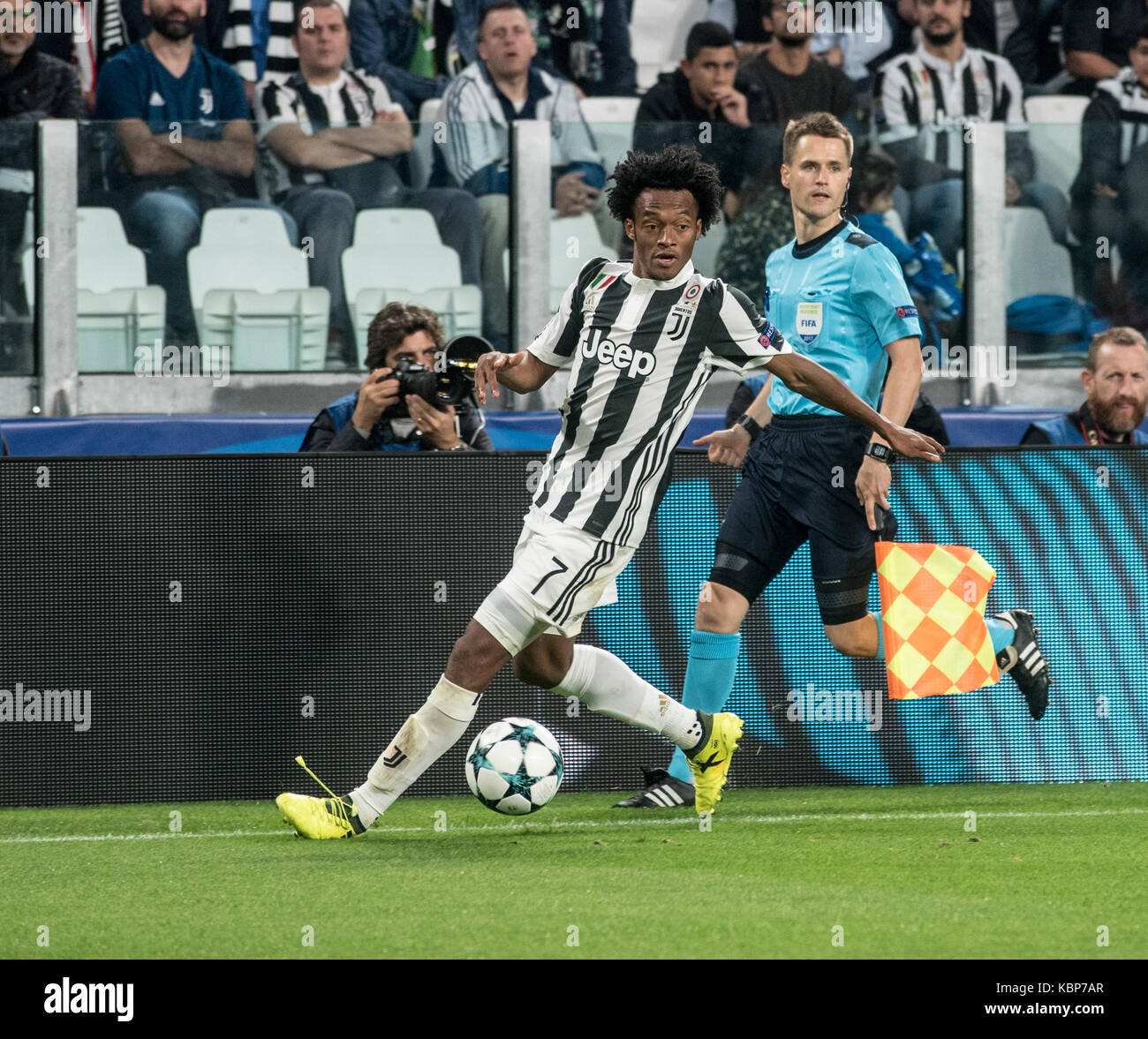 Juan Cuadrado during the Champions League Match Juventus FC vs ...