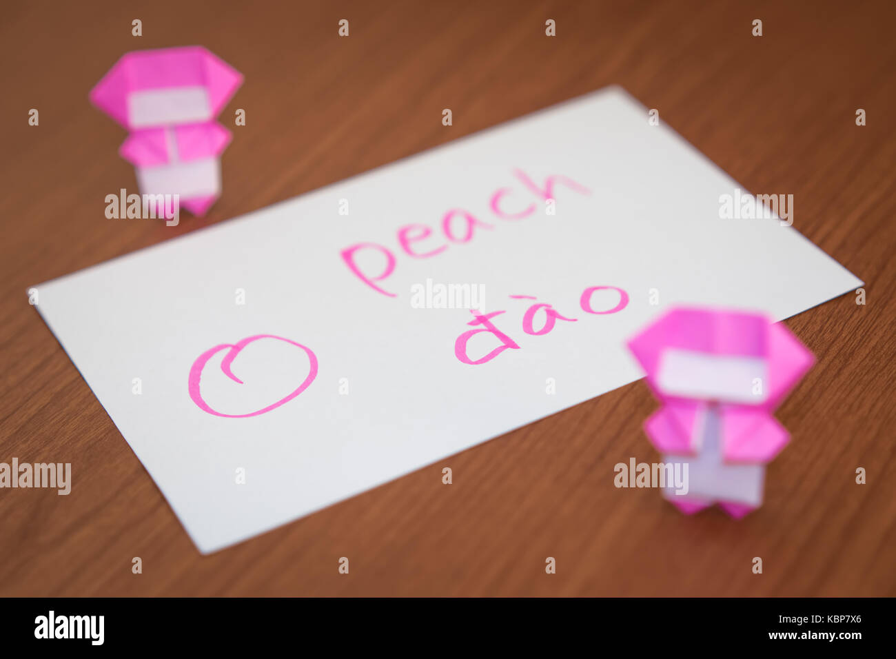 Vietnamese; Learning New Language with Fruits Name Flash Cards Stock ...