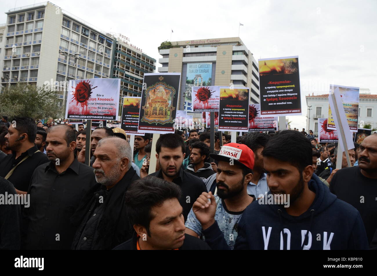 Athens, Greece. 30th Sep, 2017. Shiite Muslims that live in Greece ...