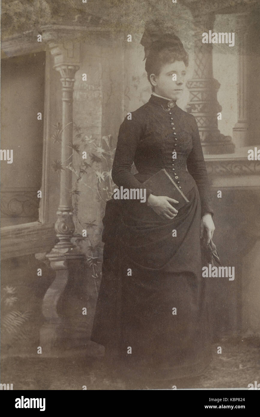 1890s woman book hi-res stock photography and images - Alamy