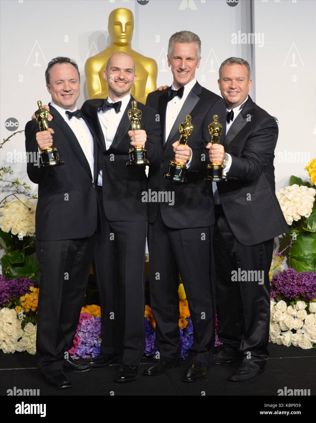 Timothy Webber, Neil Corbould, Chris Lawrence, and David Shirk poses in ...