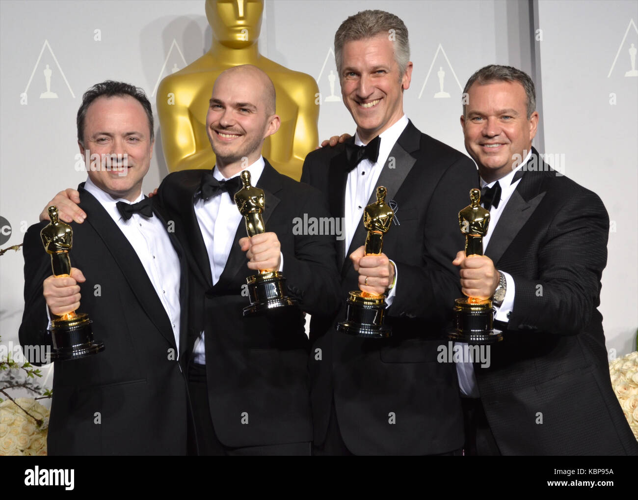 Timothy Webber, Neil Corbould, Chris Lawrence, and David Shirk poses in ...