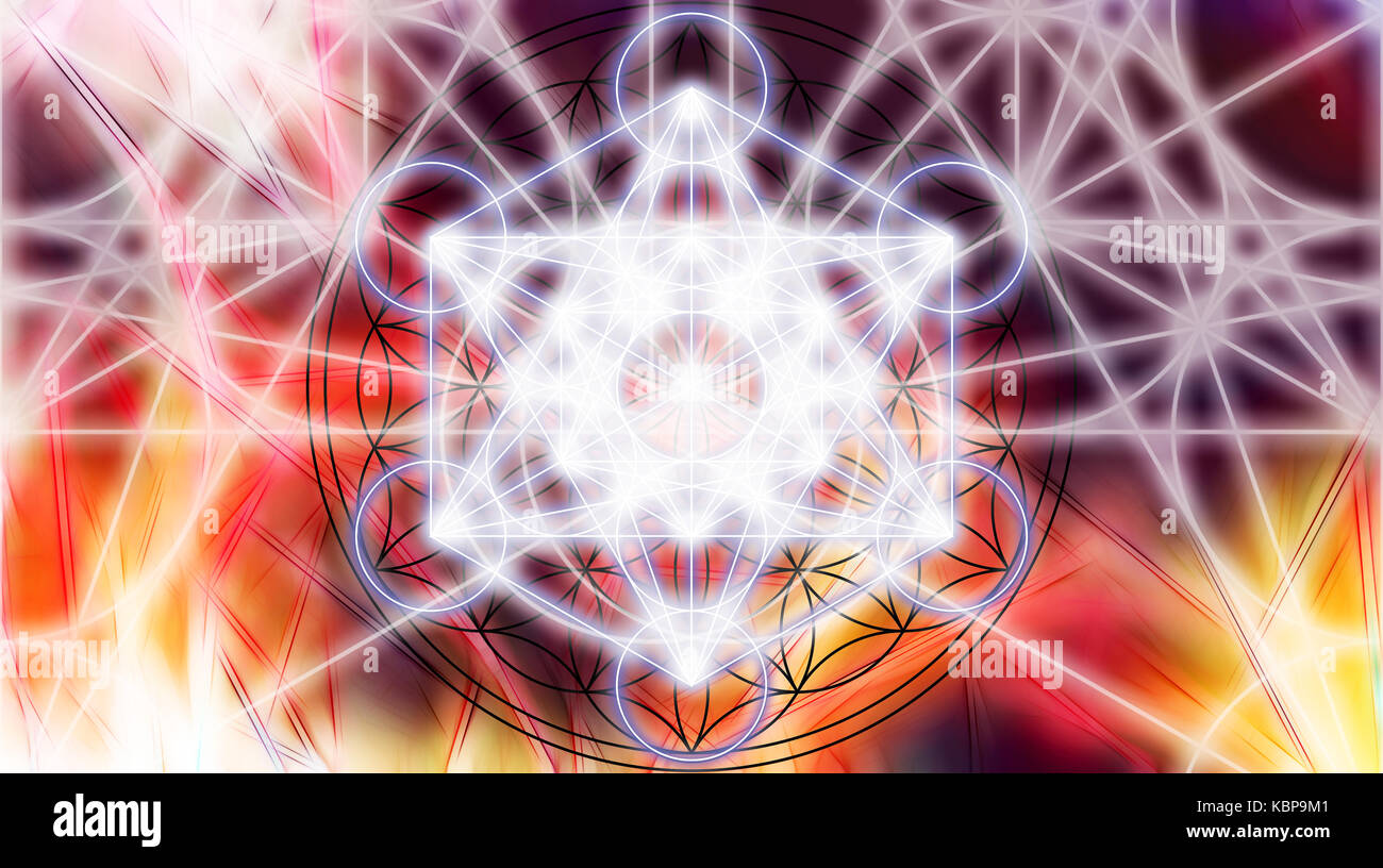 Red color sacred geometry hi-res stock photography and images - Alamy