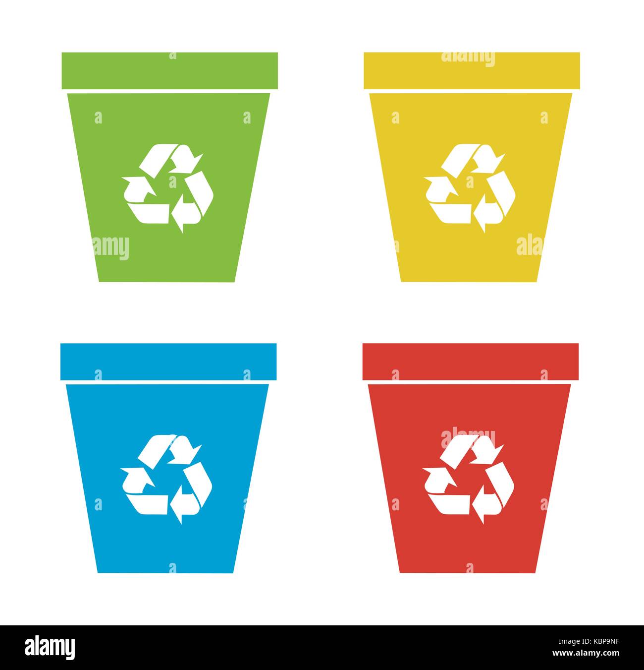 Recycling bins Stock Vector Images - Alamy