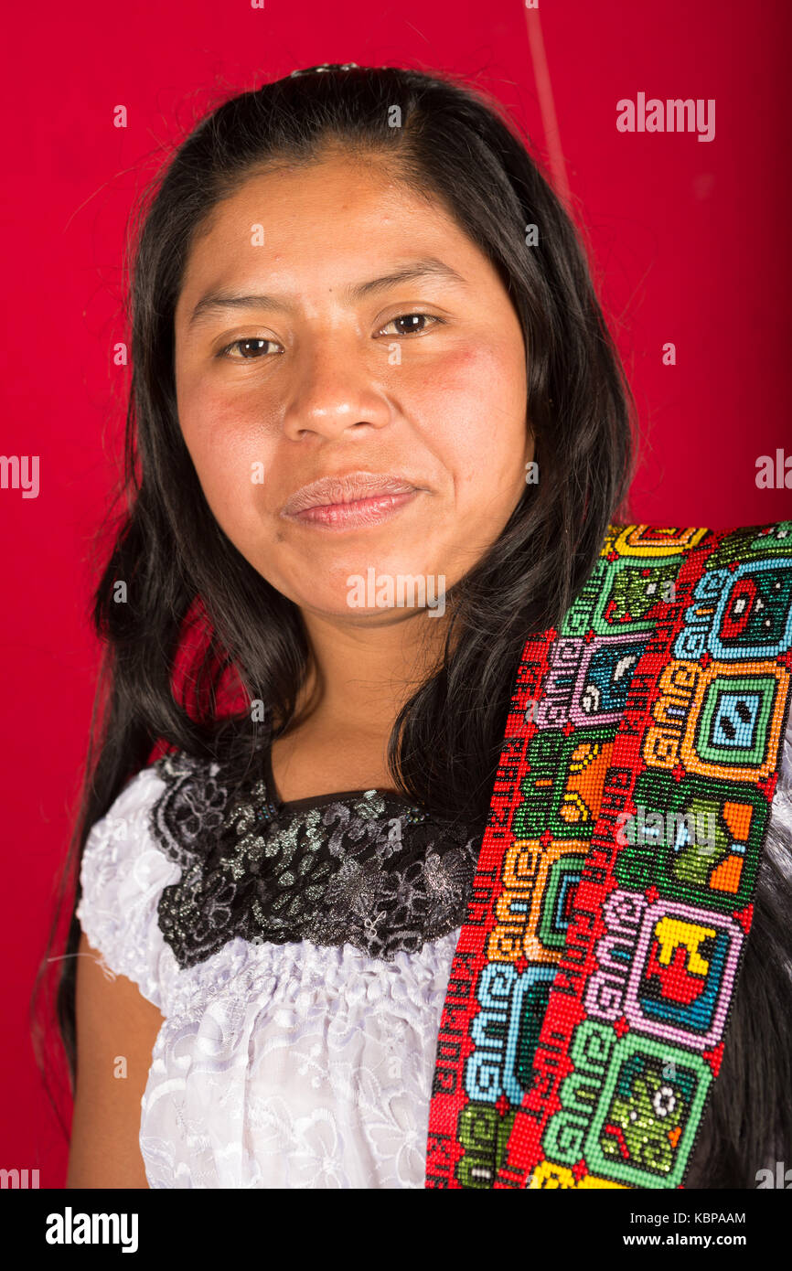 January 20, 2015 San Pedro la Laguna, Guatemala: portrait of a young ...