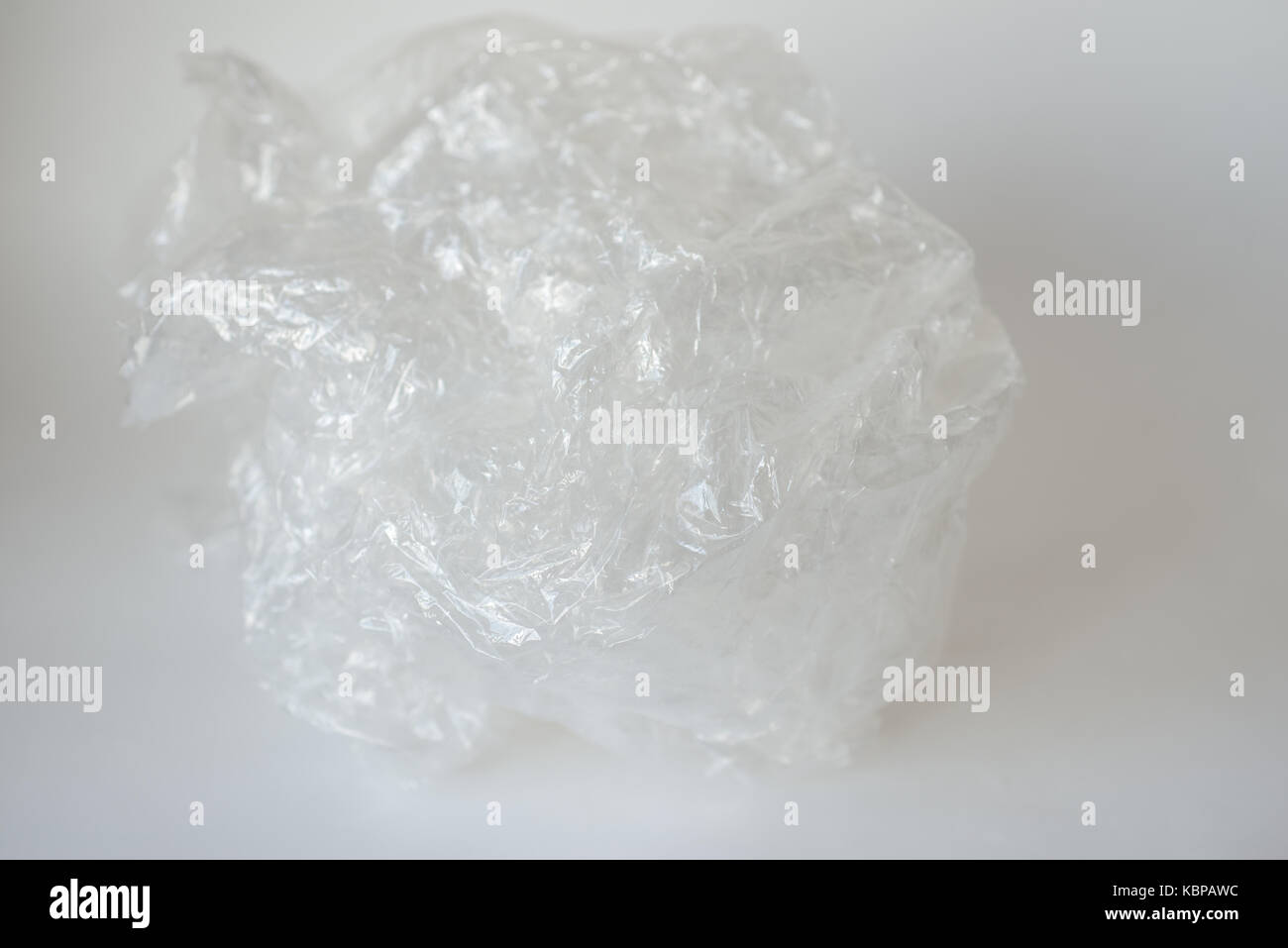 Crumpled plastic bag transparent. Soft focus Stock Photo - Alamy