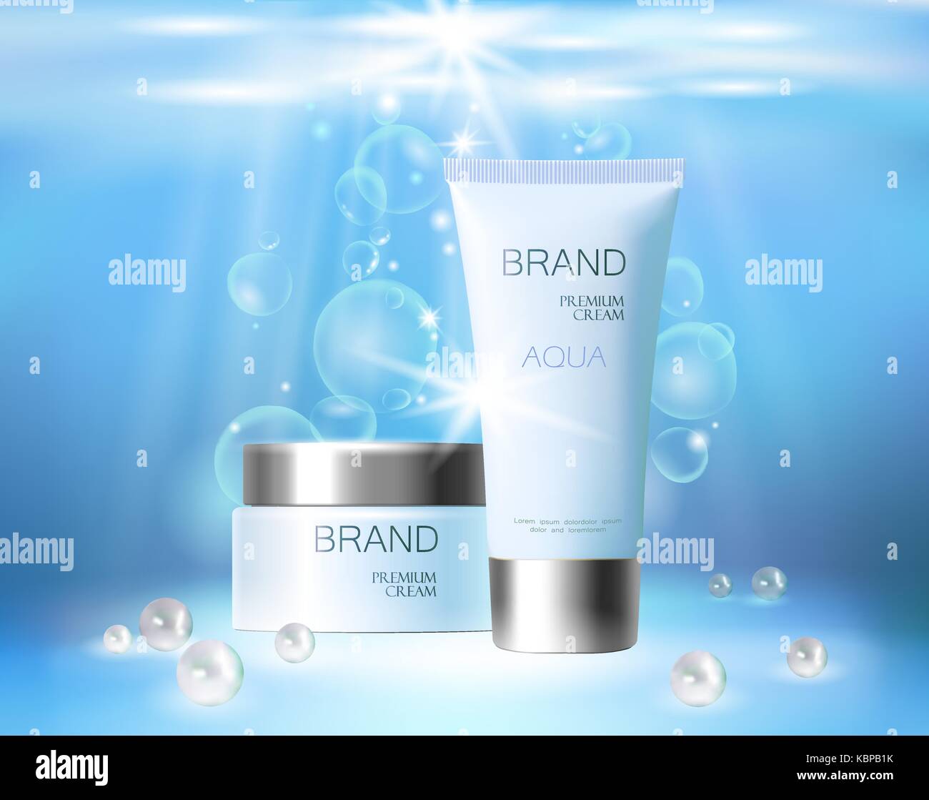 Moisturizing effect cosmetic ad template. Aqua water splash drop 3d ...