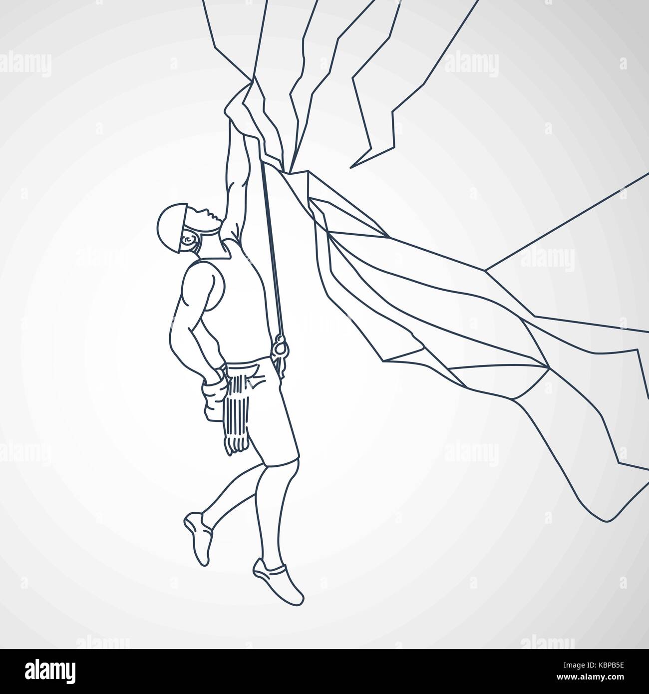 Climbing wall rope Stock Vector Images - Alamy