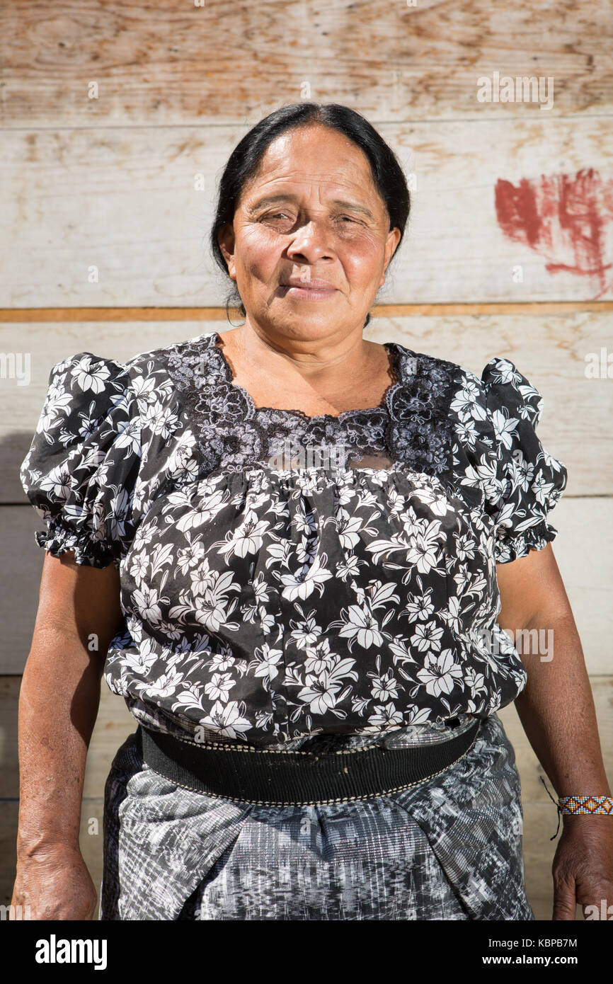 February 4, 2015 San Pedro la Laguna, Guatemala: portrait of a Maya ...