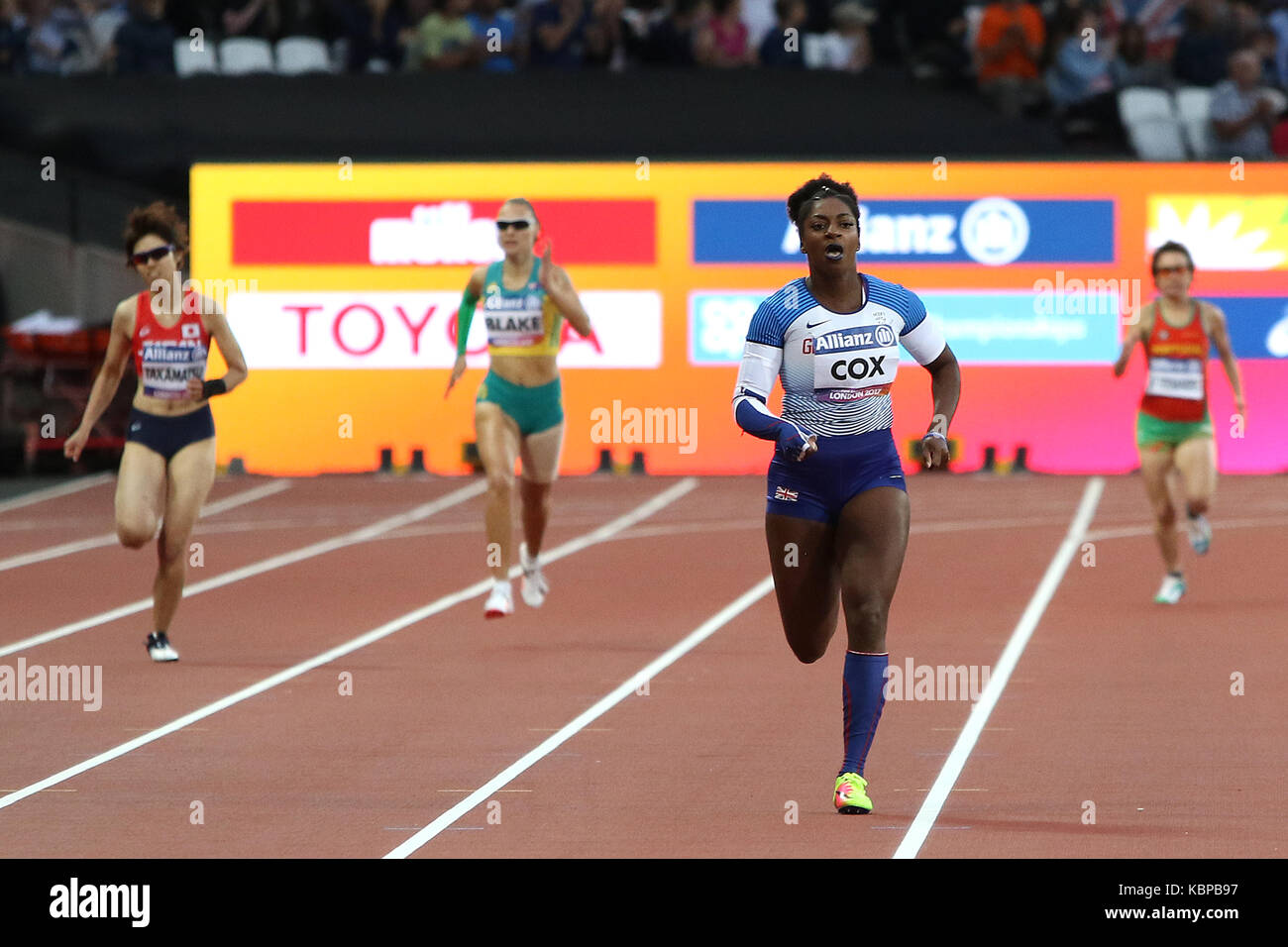 Kadeena COX of Great Britain wins gold in the Women's 400 m T38 Final ...