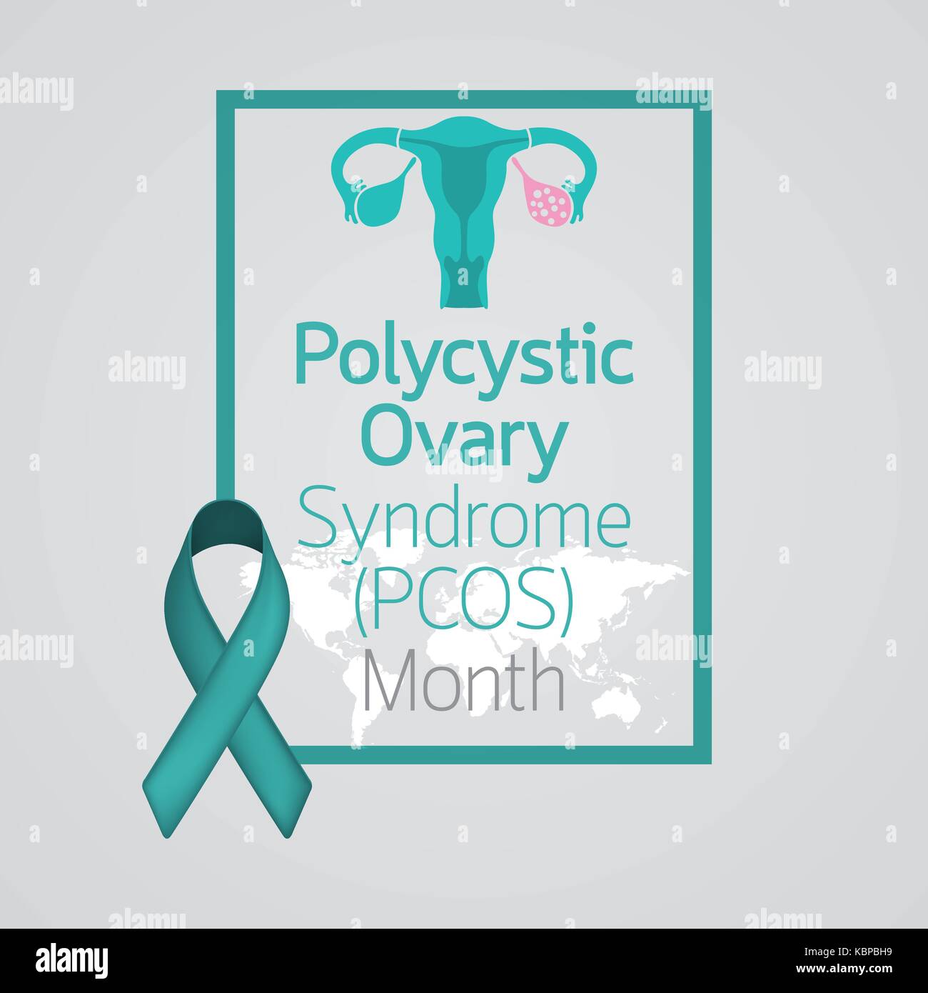 Polycystic Ovary Syndrome Month vector icon illustration Stock Vector ...
