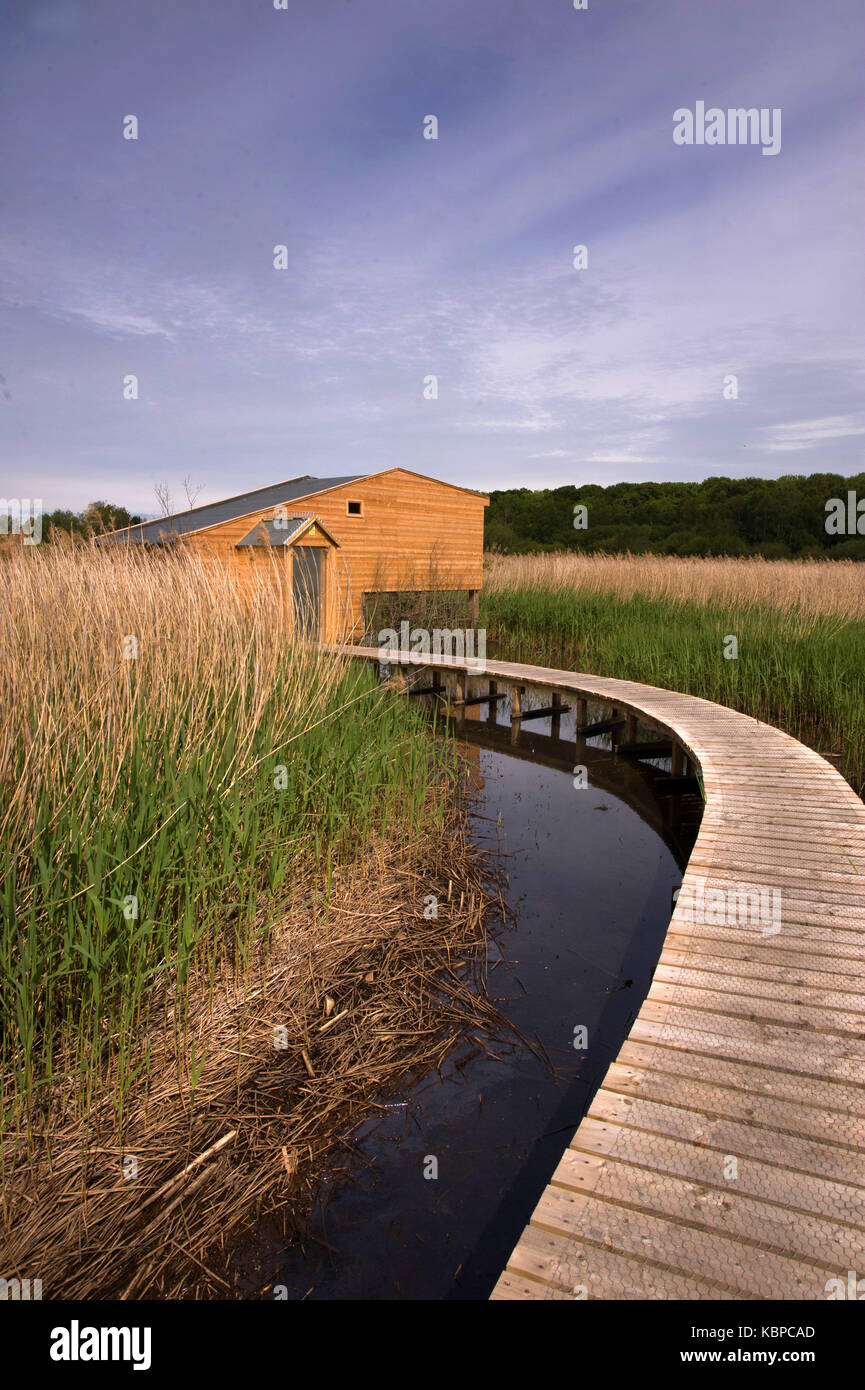 Hide, Gosforth Park Nature Reserve Stock Photo - Alamy