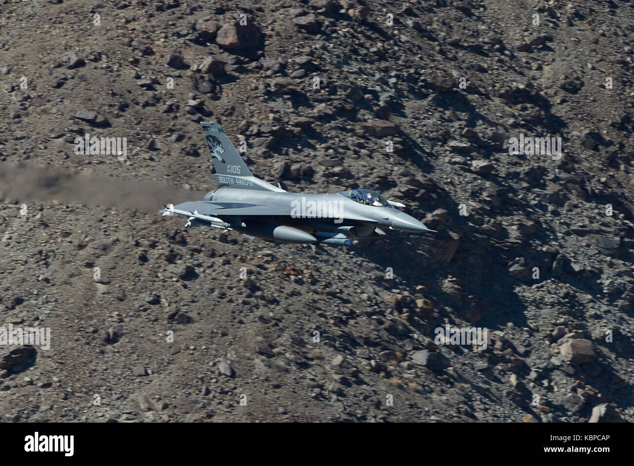South Dakota Air National Guard, F-16C, Fighting Falcon Flying At Low ...