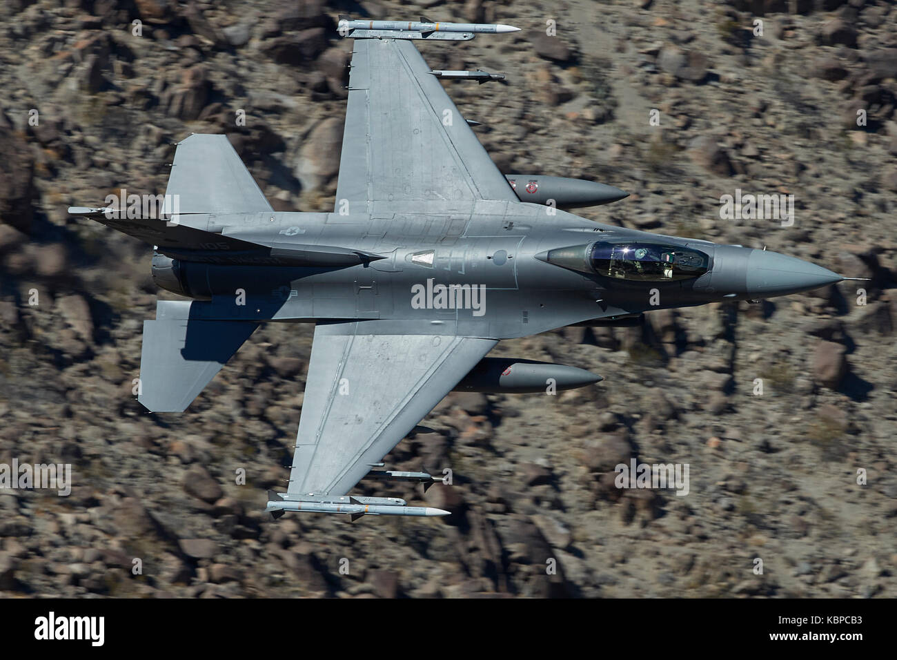 South Dakota Air National Guard, F-16C, Fighting Falcon Flying At Low ...