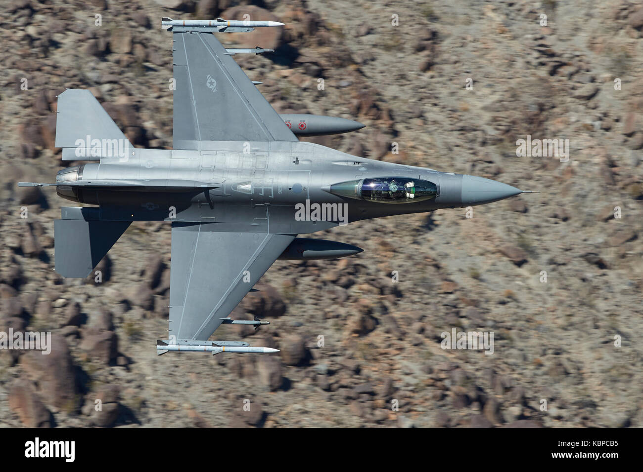 South Dakota Air National Guard, F-16C, Fighting Falcon Flying At Low ...