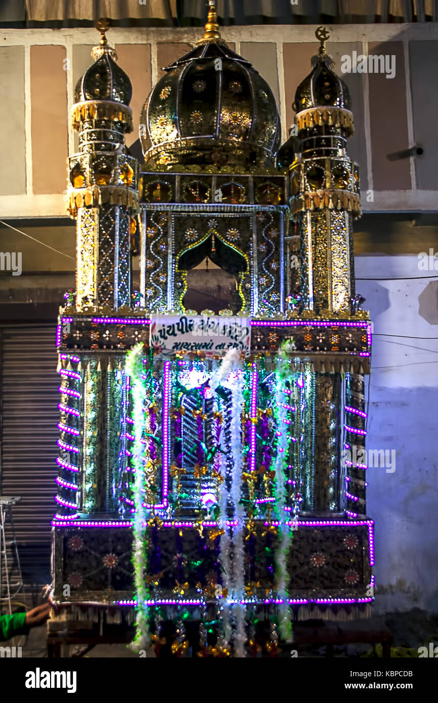 JUNAGADH,GUJARAT/INDIA 30,SEPTEMBER 2017 - The Tazia procession seen ...