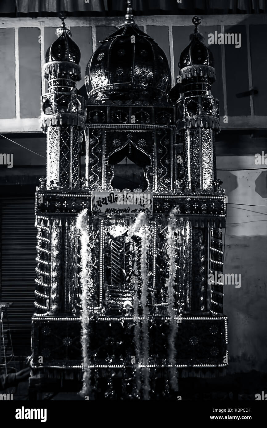 JUNAGADH,GUJARAT/INDIA 30,SEPTEMBER 2017 - The Tazia procession seen ...