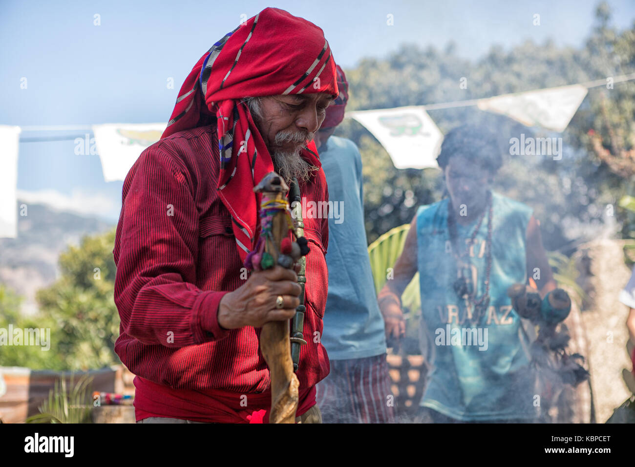 January 31, 2015 San Pedro la Laguna, Guatemala: tata Pedro Cruz one of ...