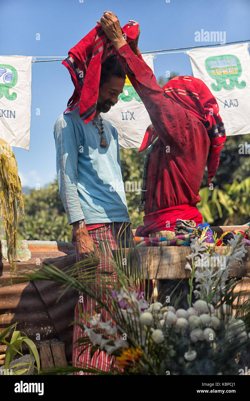 January 31, 2015 San Pedro la Laguna, Guatemala: tata Pedro Cruz one of ...
