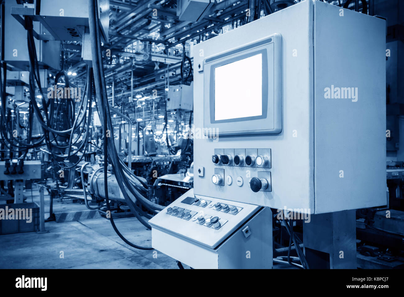A Robot Controller for Automobile Production Pipeline Stock Photo - Alamy